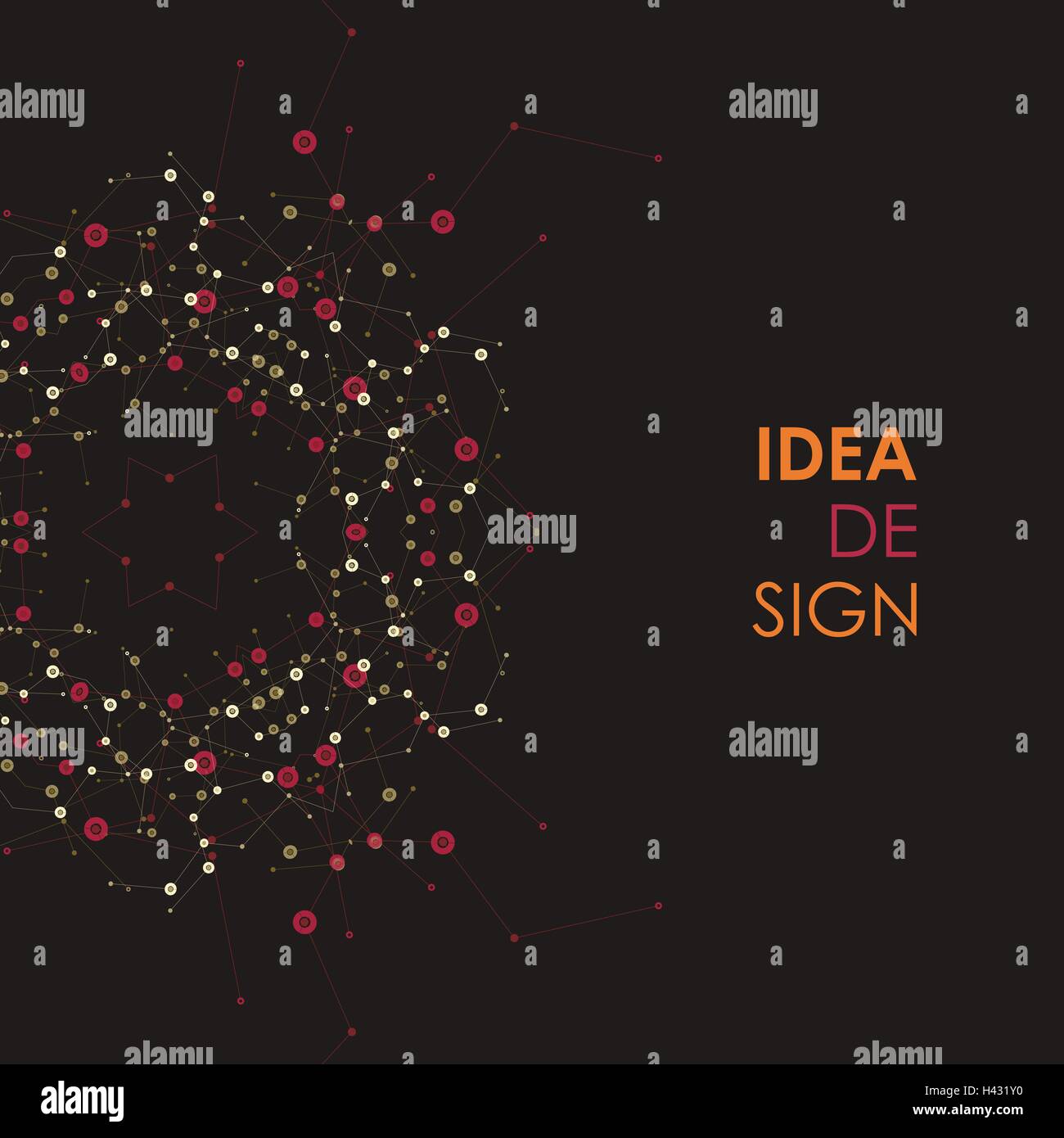 Abstract idea design in connect style. Vector network background Stock ...