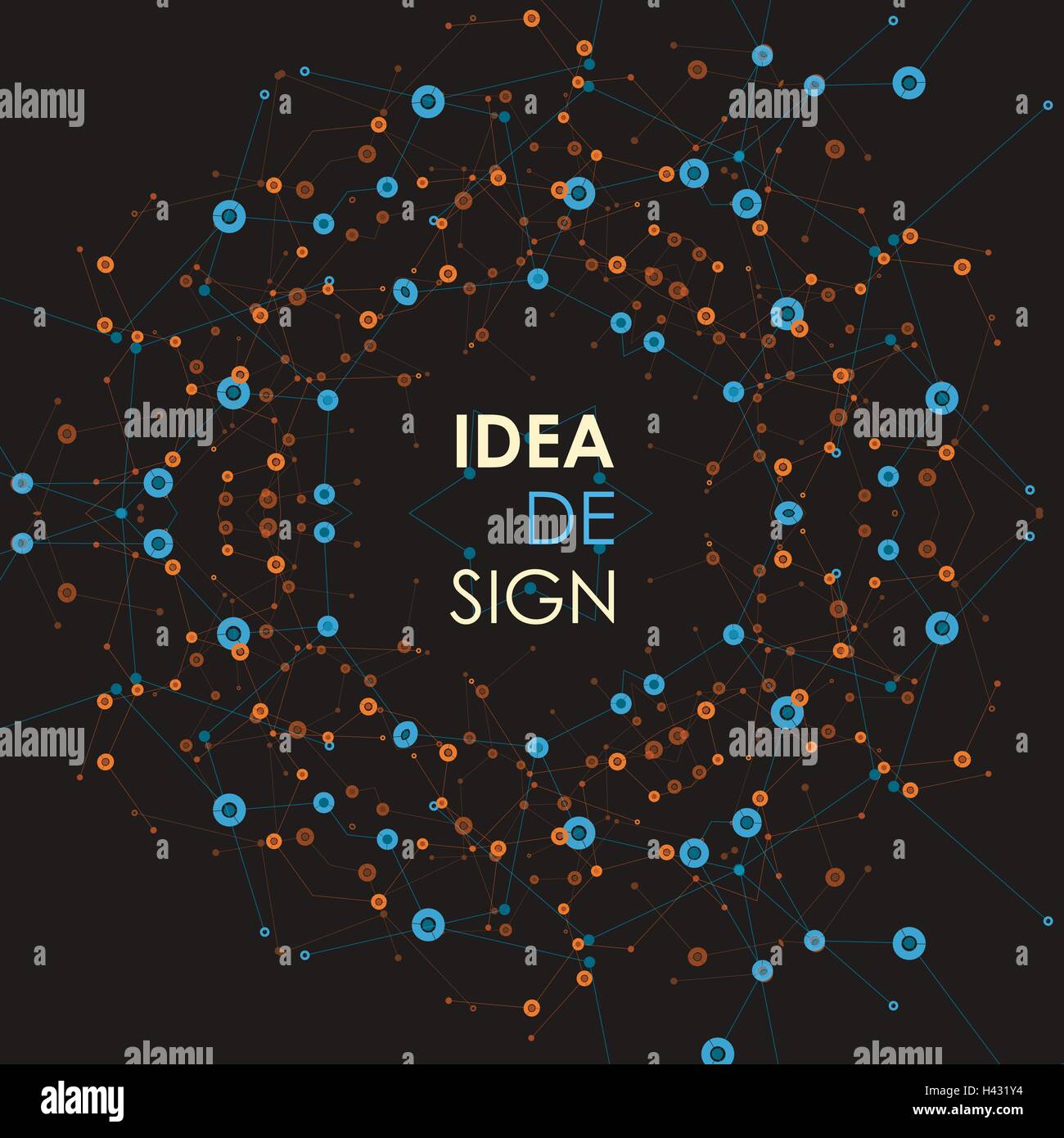 Abstract idea design in connect style. Vector network background Stock ...