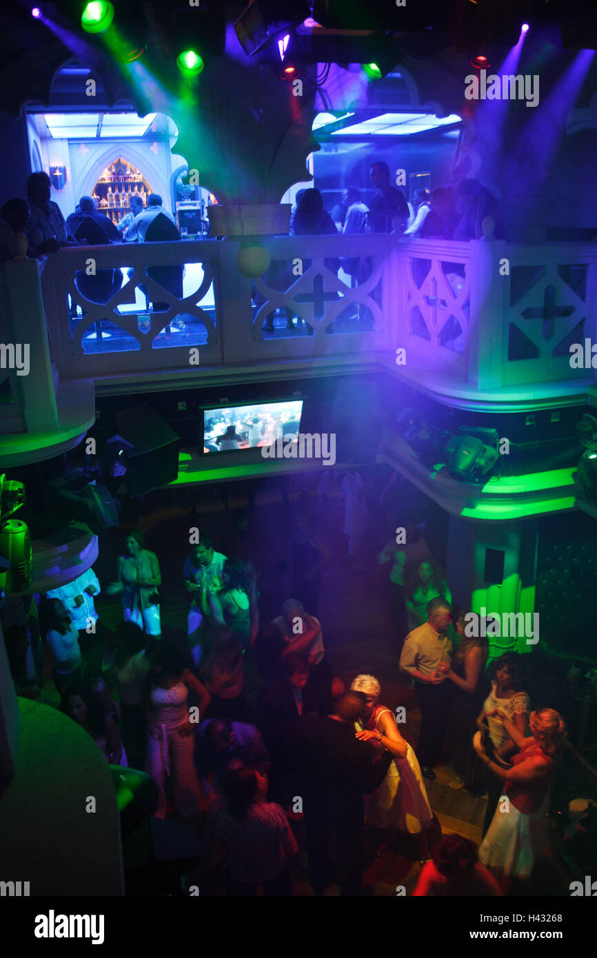 Disco, gallery, guests, dance floor, compensating roller, LFX, no model ...