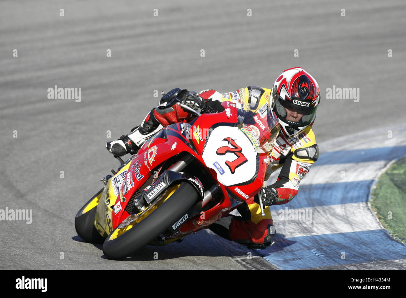 Motorcycle booklet IDM, Honda Racing engine radian, Race track Stock ...