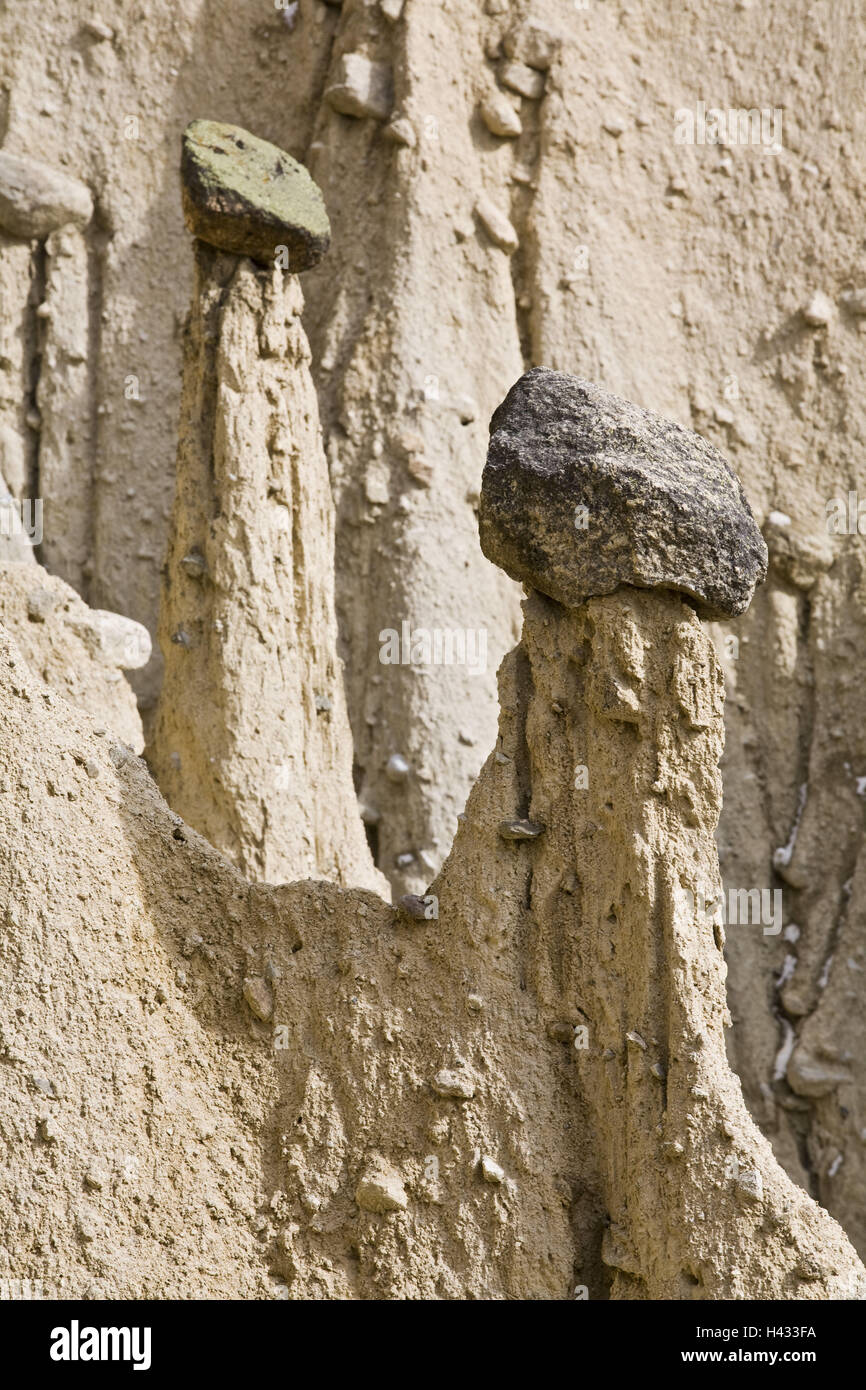 Italy, South Tyrol, Pustertal, stone pyramids, sandstone Stock Photo ...