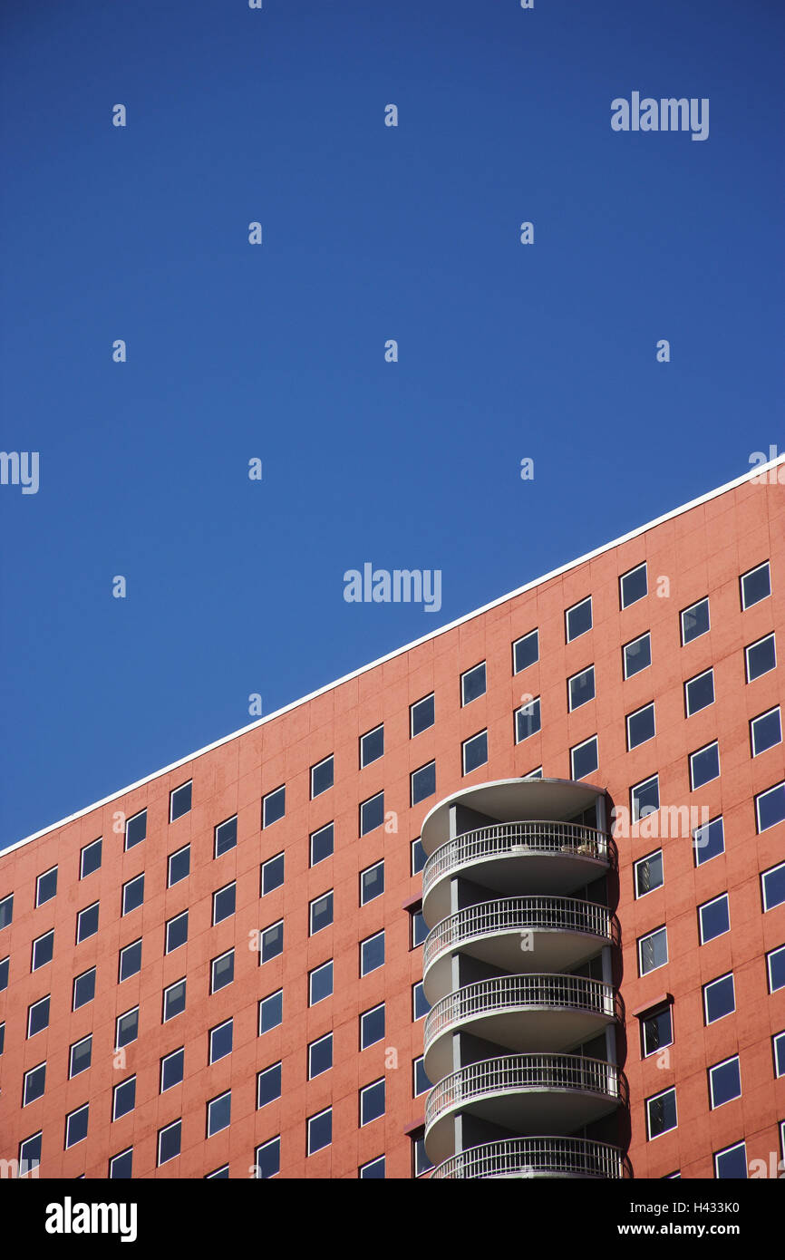High rise facade, detail, building, house, high rise, business premises ...