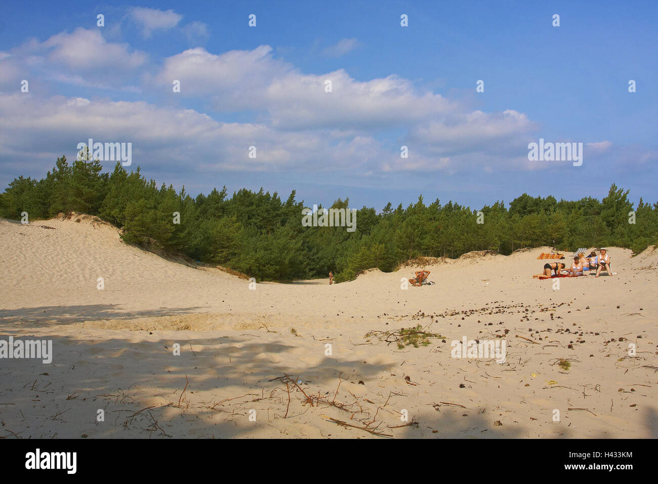 Poland, Pomerania, Leba, beach, tourist, East Europe, Baltic coast ...