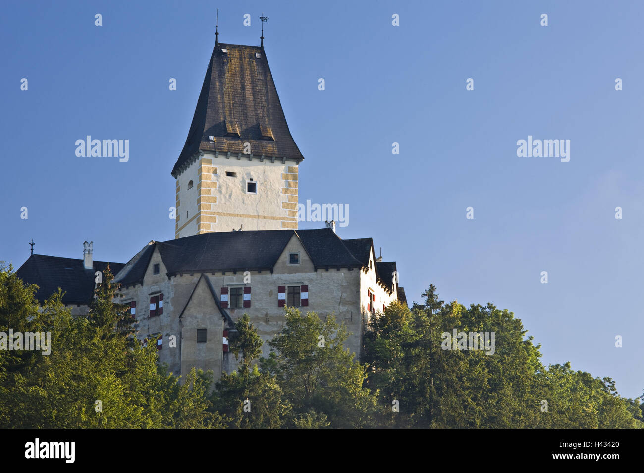 Austria, Lower Austria, forest fourth, castle Ottenstein Stock Photo ...