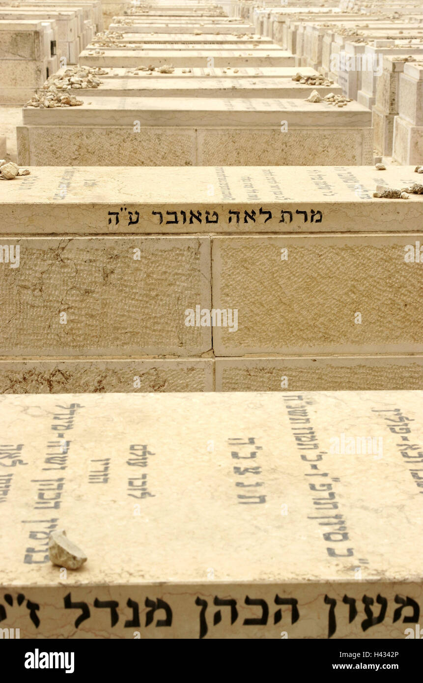 Israel, Jerusalem, cemetery, tombs, detail, figure, Hebrew, figure font ...