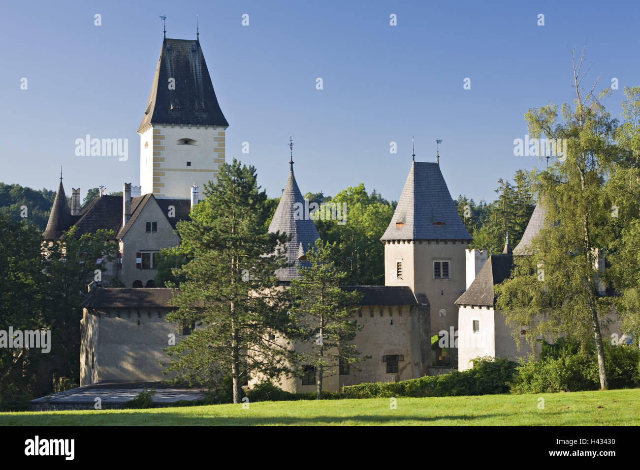 Austria, Lower Austria, forest fourth, castle Ottenstein Stock Photo ...