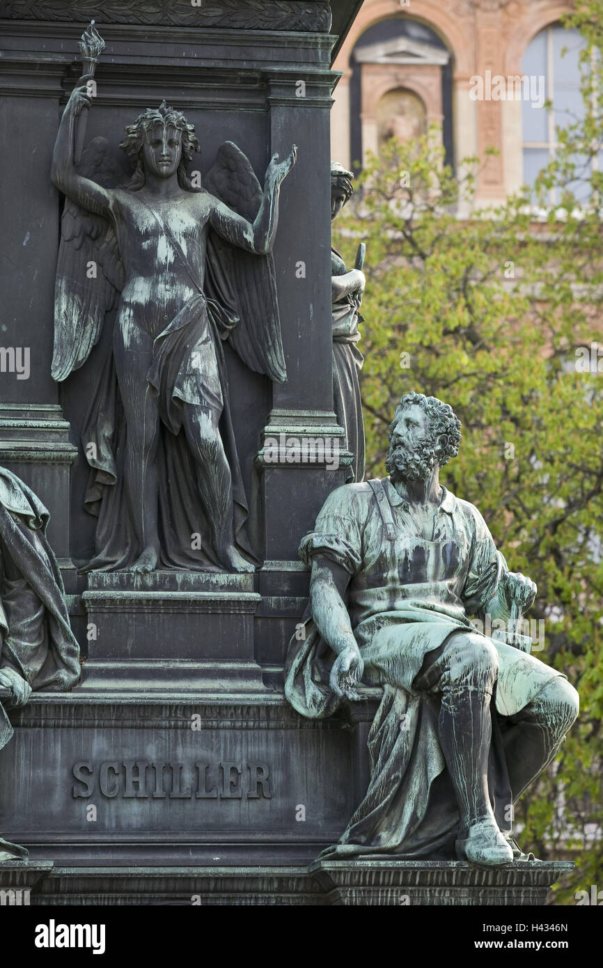 Austria, Vienna, statue, monument, shimmer Stock Photo - Alamy