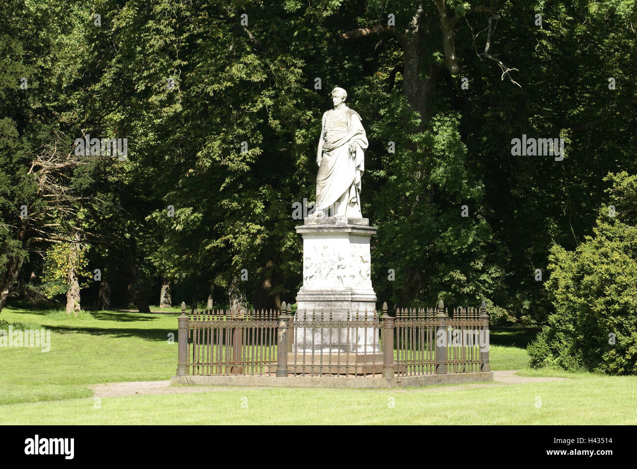 Island Rügen, monument, prince Painting, castle grounds, Putbus Stock ...