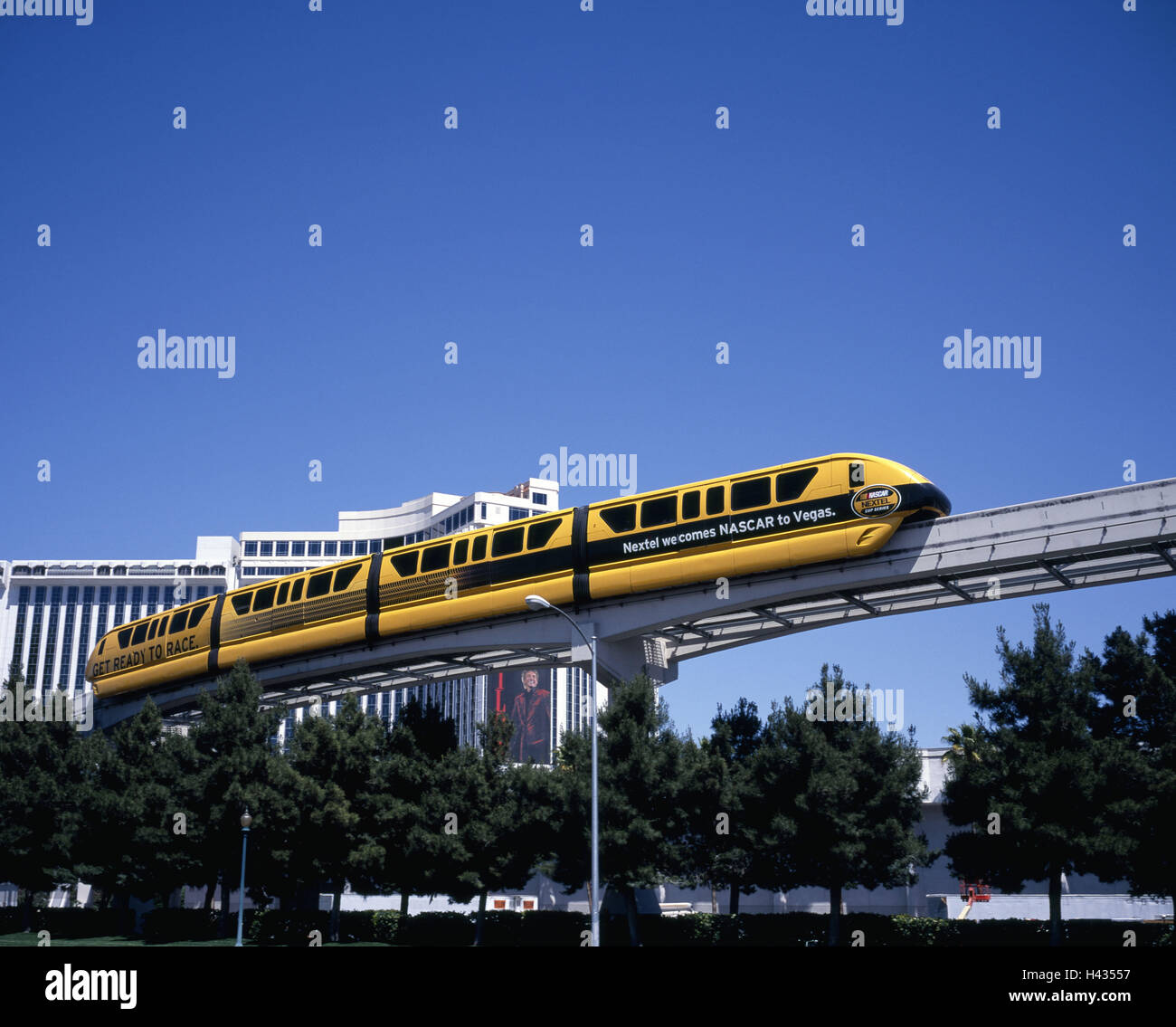USA, Nevada, Las Vegas, Monorail, North America, West coast, city ...