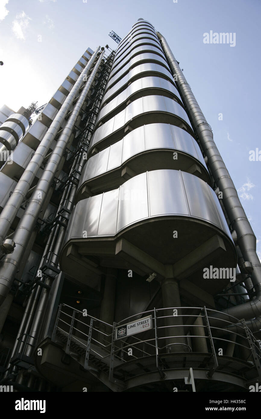 Great Britain, England, London, Lloyd Building, detail Stock Photo - Alamy