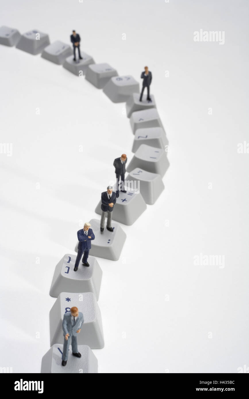 Computer-keyboard, buttons, individually, toy-figures, keyboard ...