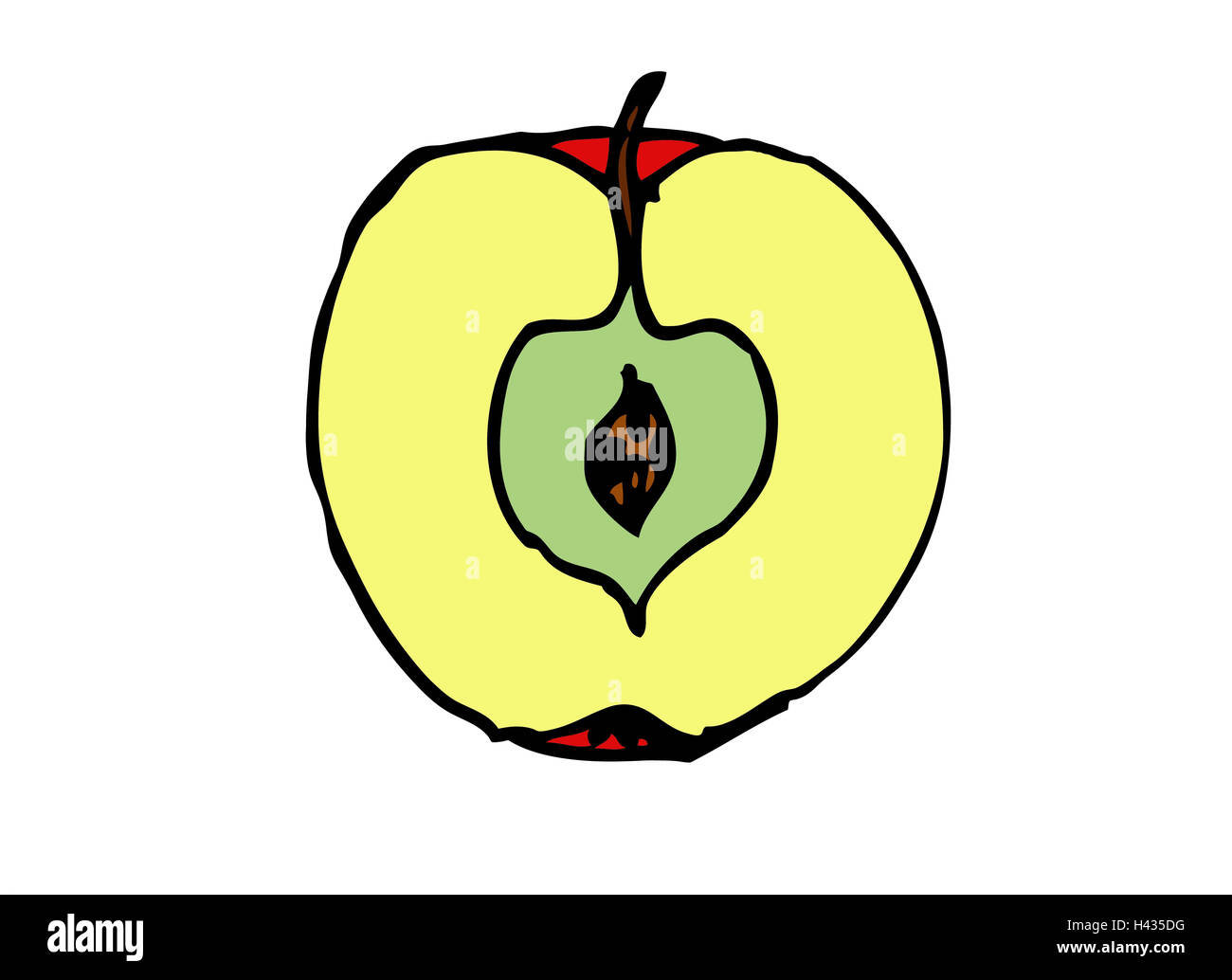 Apple half cut open hi-res stock photography and images - Alamy