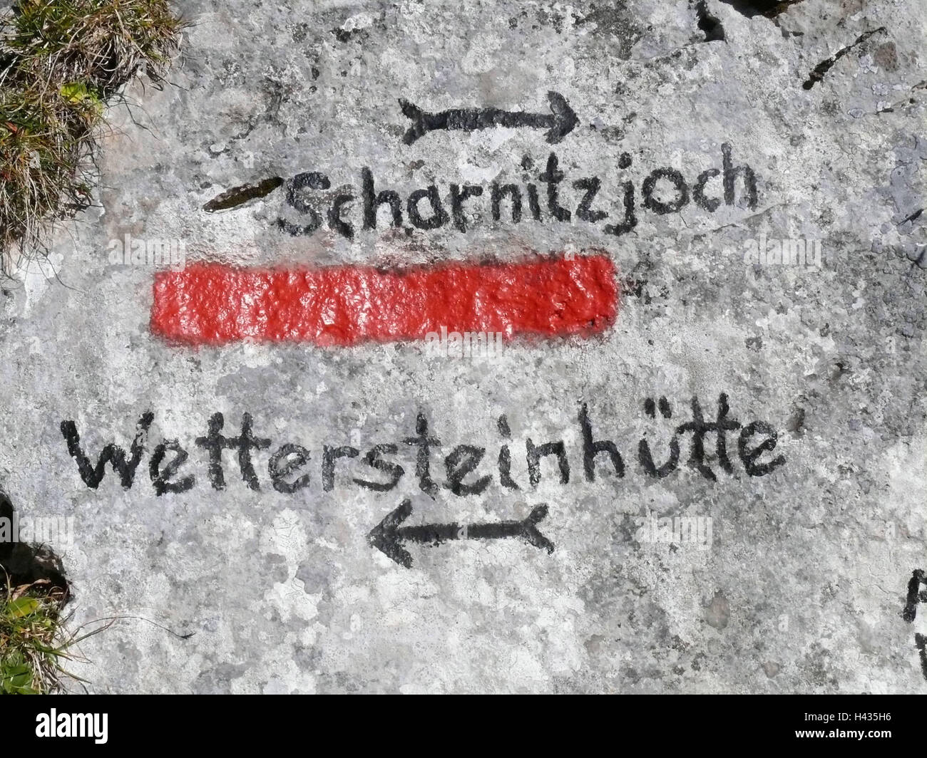 Austria, Tyrol, weather-stone-mountains, rocks, signposts ...