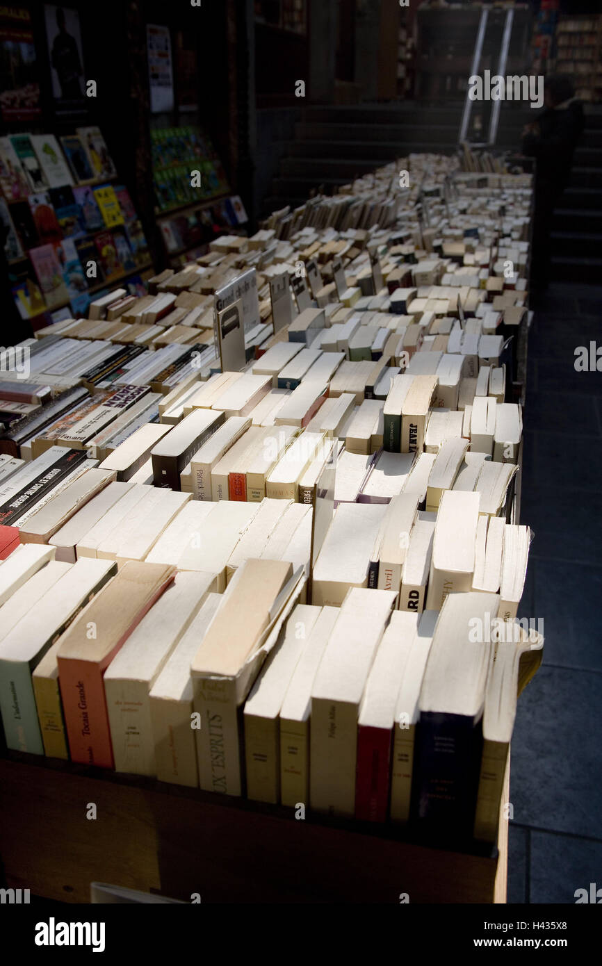 Belgium, Brussels, bookstore, books, detail, Europe, Benelux, Flanders ...