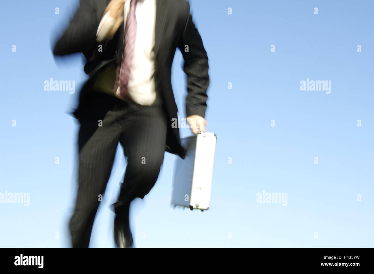 Man, suit, suitcase, running, haste, motivation, success, business ...