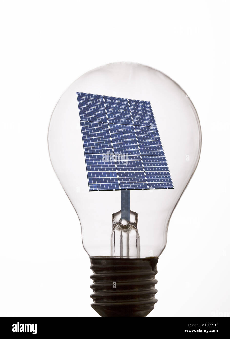 Light bulb, solar cells, symbol, solar energy Stock Photo - Alamy