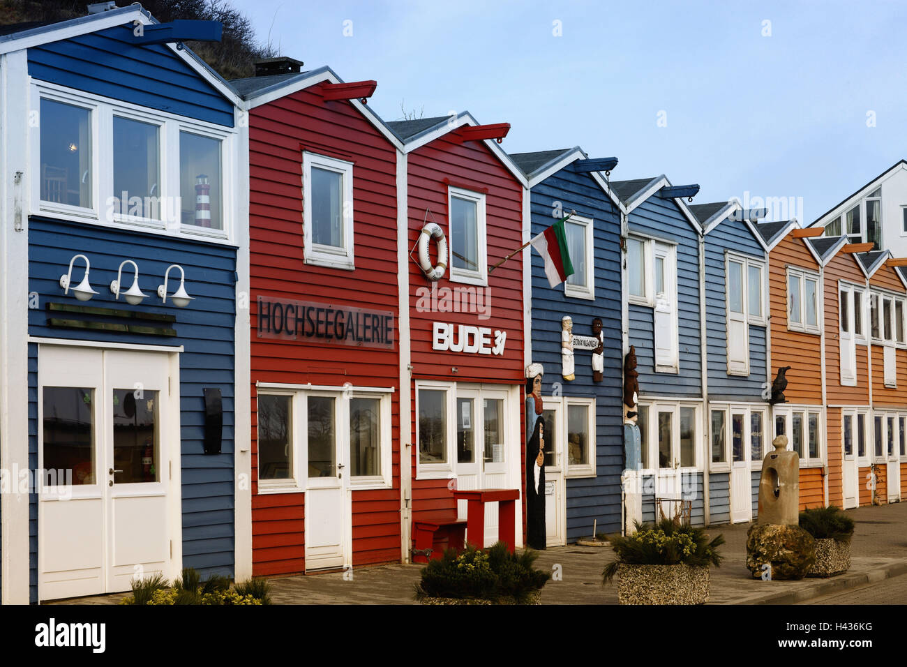 Helgoland, the North Sea, houses, facades, brightly Stock Photo - Alamy