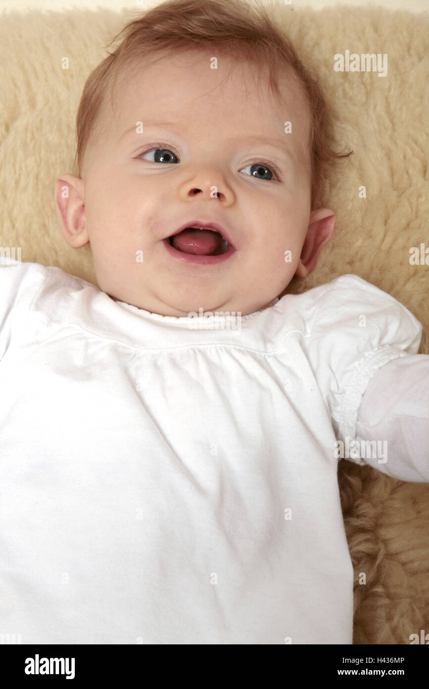 Baby, back position, portrait Stock Photo - Alamy
