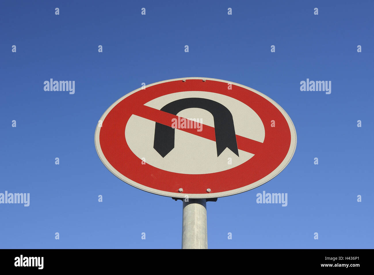 Road sign, no parking sign, turn ban, arrow, heaven, ban, blue Stock ...