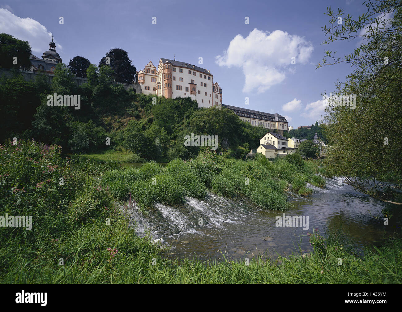 Germany, Hessen, castle Weil in the Lahn, lock, castle grounds, castle ...