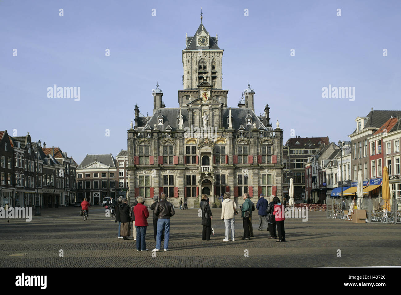The Netherlands, Delft, city hall, marketplace, tourist Stock Photo - Alamy