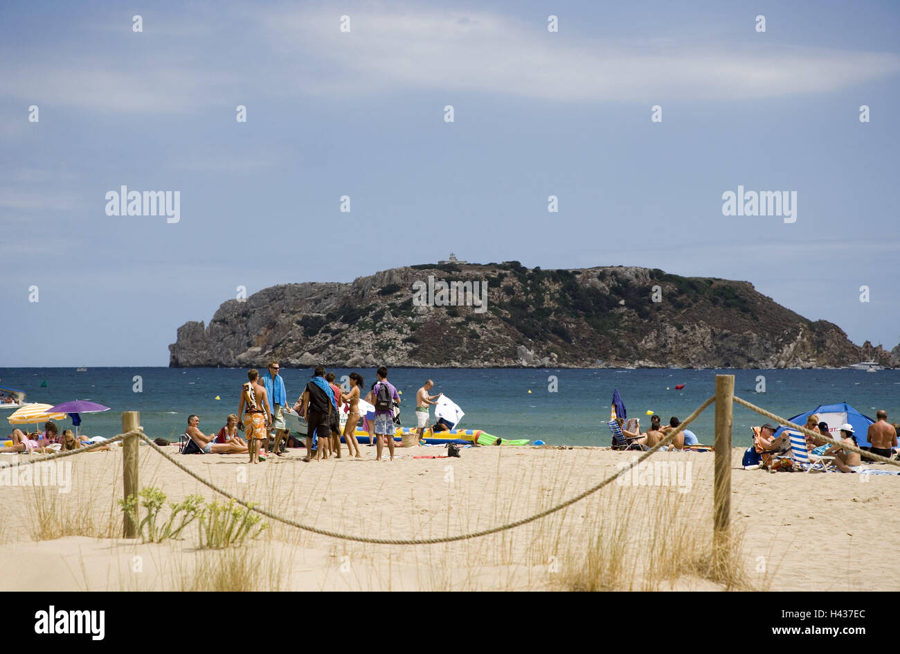 Location L'Estartit, beach, view Illes Medes, sea, Costa Brava ...