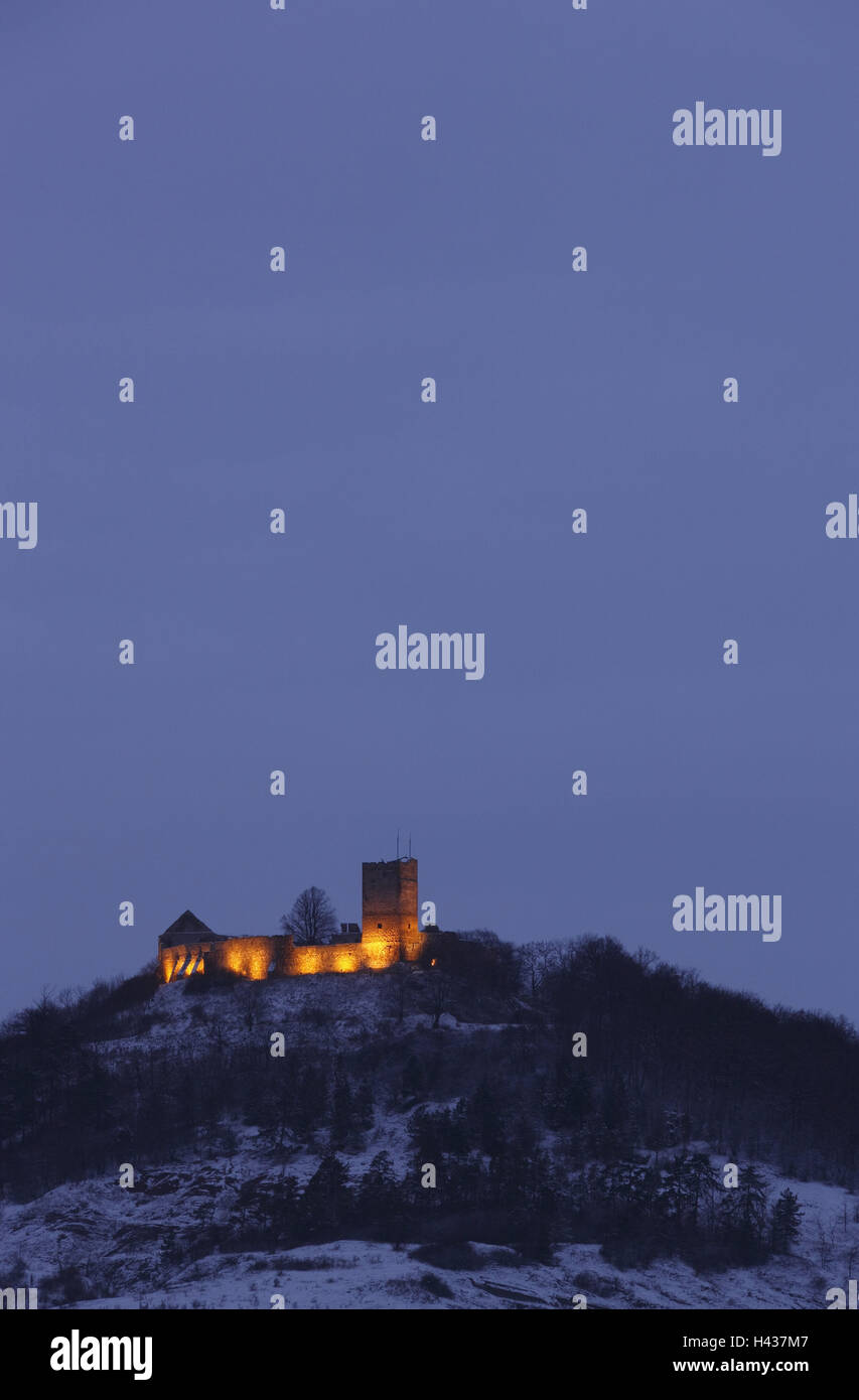 Germany, Thuringia, Three same, castle same, lighting, place of ...