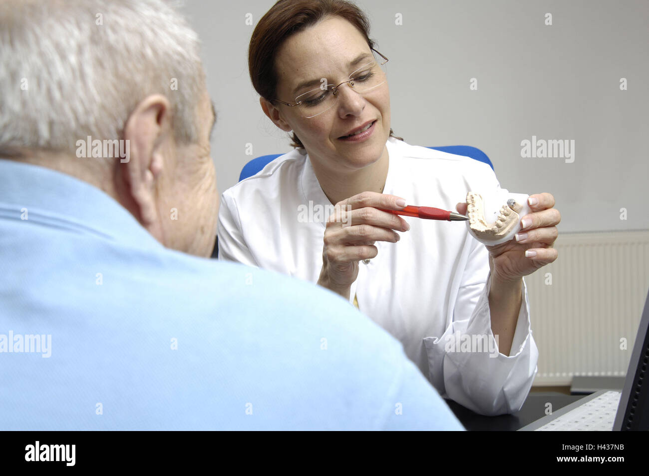 Doctor, consultation, patient, bite model, person, woman, man ...