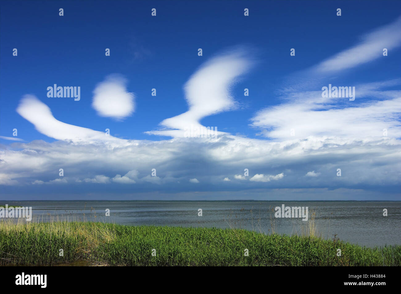 Cloud formation, the Baltic Sea, bay, Juodkrante, national park health ...