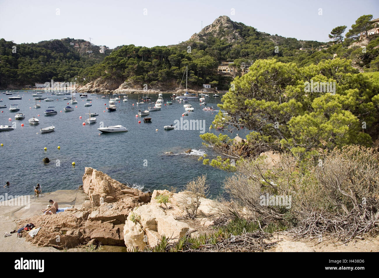 Sea, Aiguablava, Costa Brava, Catalonia, Spain, coast, bile coast ...