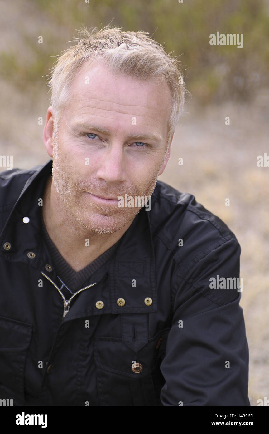 Man, middle old person, smile, portrait, model released Stock Photo - Alamy