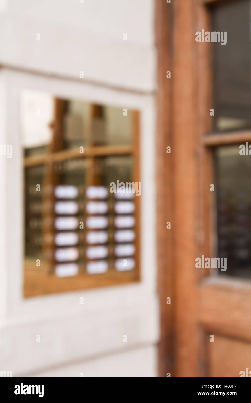 Entrance, bell buttons, blur, outside, house, house of flats, door ...
