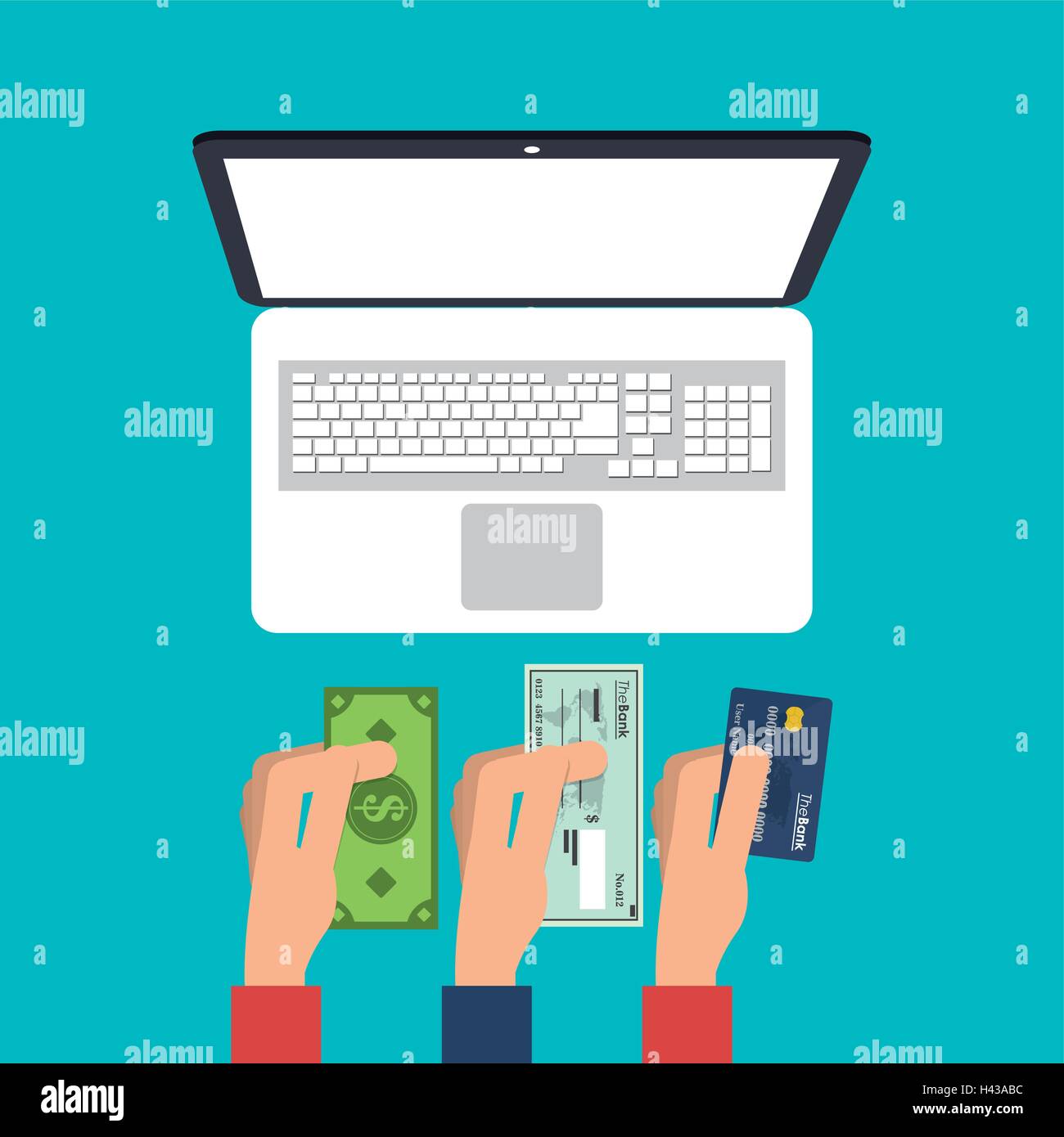 Laptop payment and shopping design Stock Vector Image & Art - Alamy