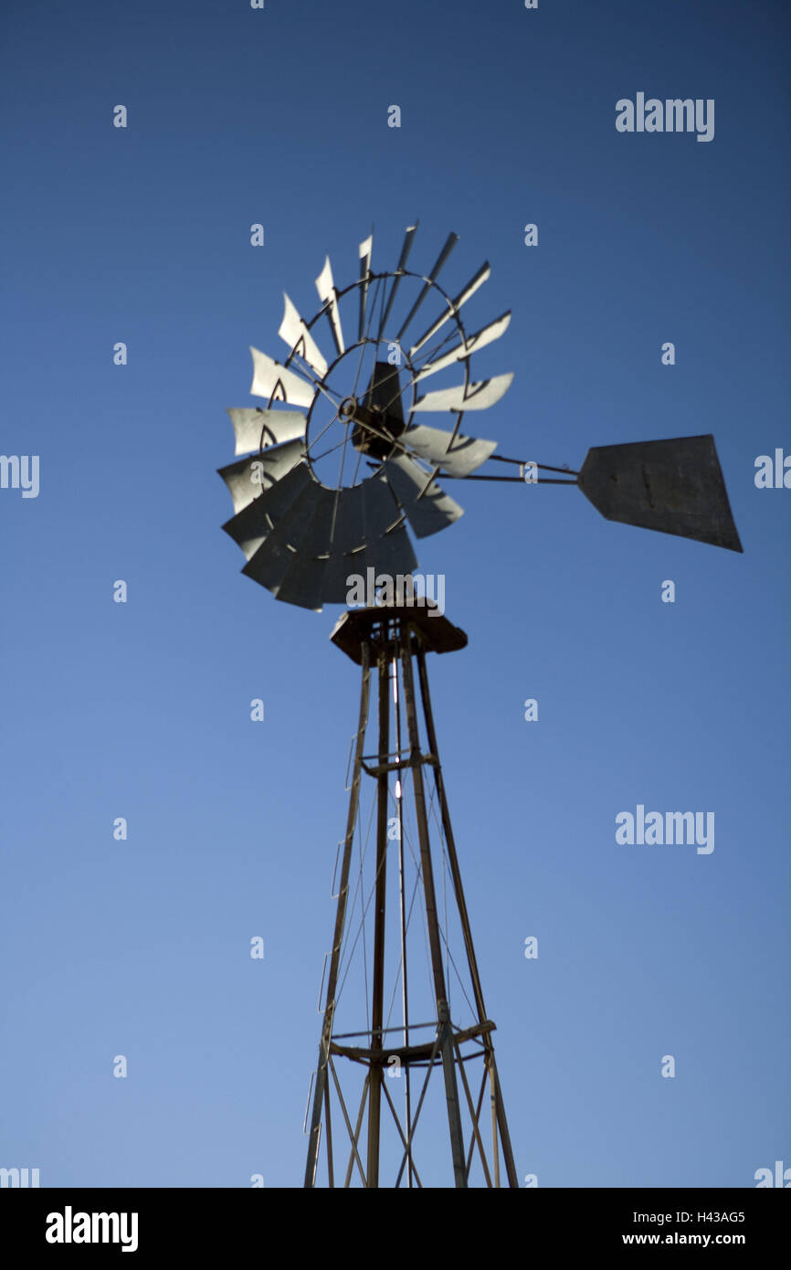Water pump, wind turbine, detail, Namibia, Africa, Sossusvlei, Namib ...