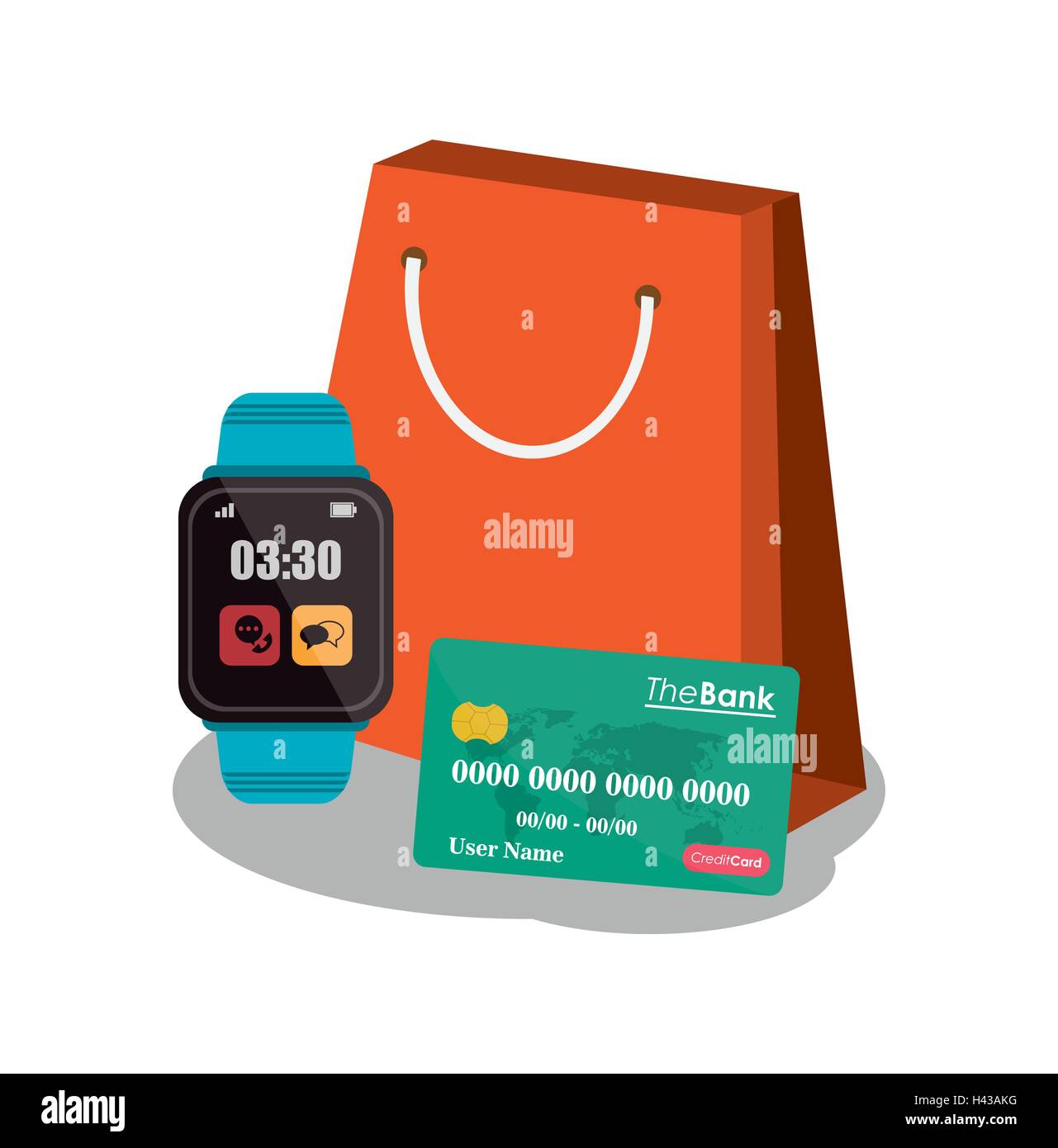 Bag payment and shopping design Stock Vector Image & Art - Alamy