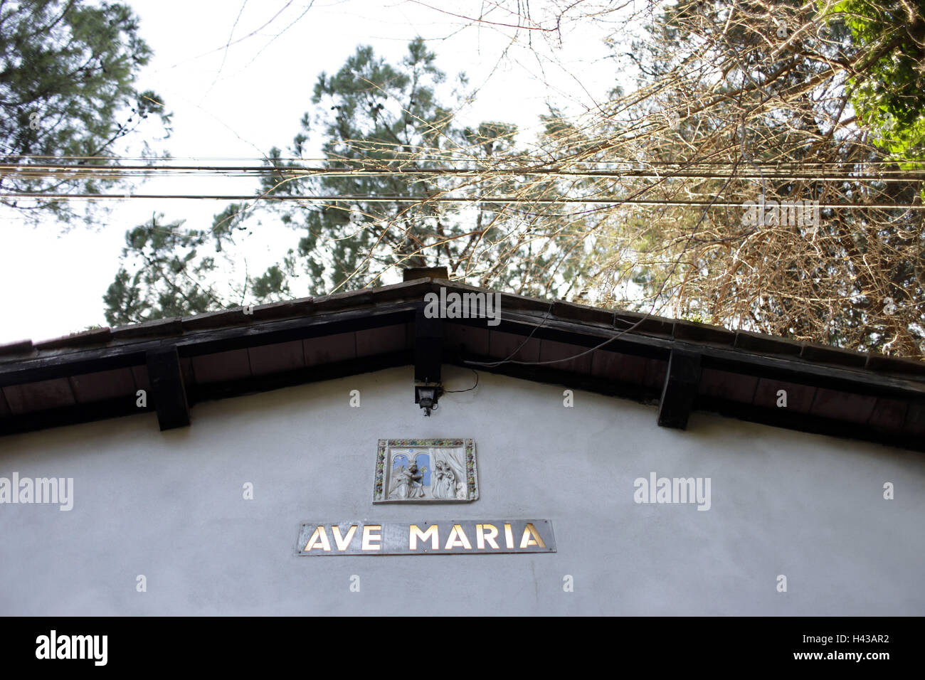 Italy, Rome, via Appia, house facade, stroke, ave Maria, detail Stock ...