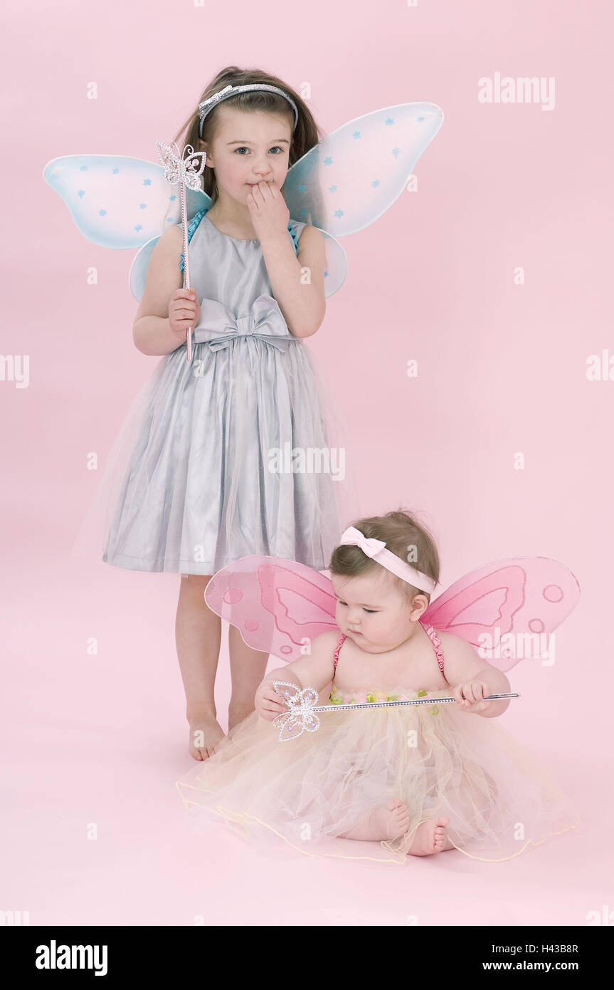 Girls, two, lining, fairy Stock Photo - Alamy