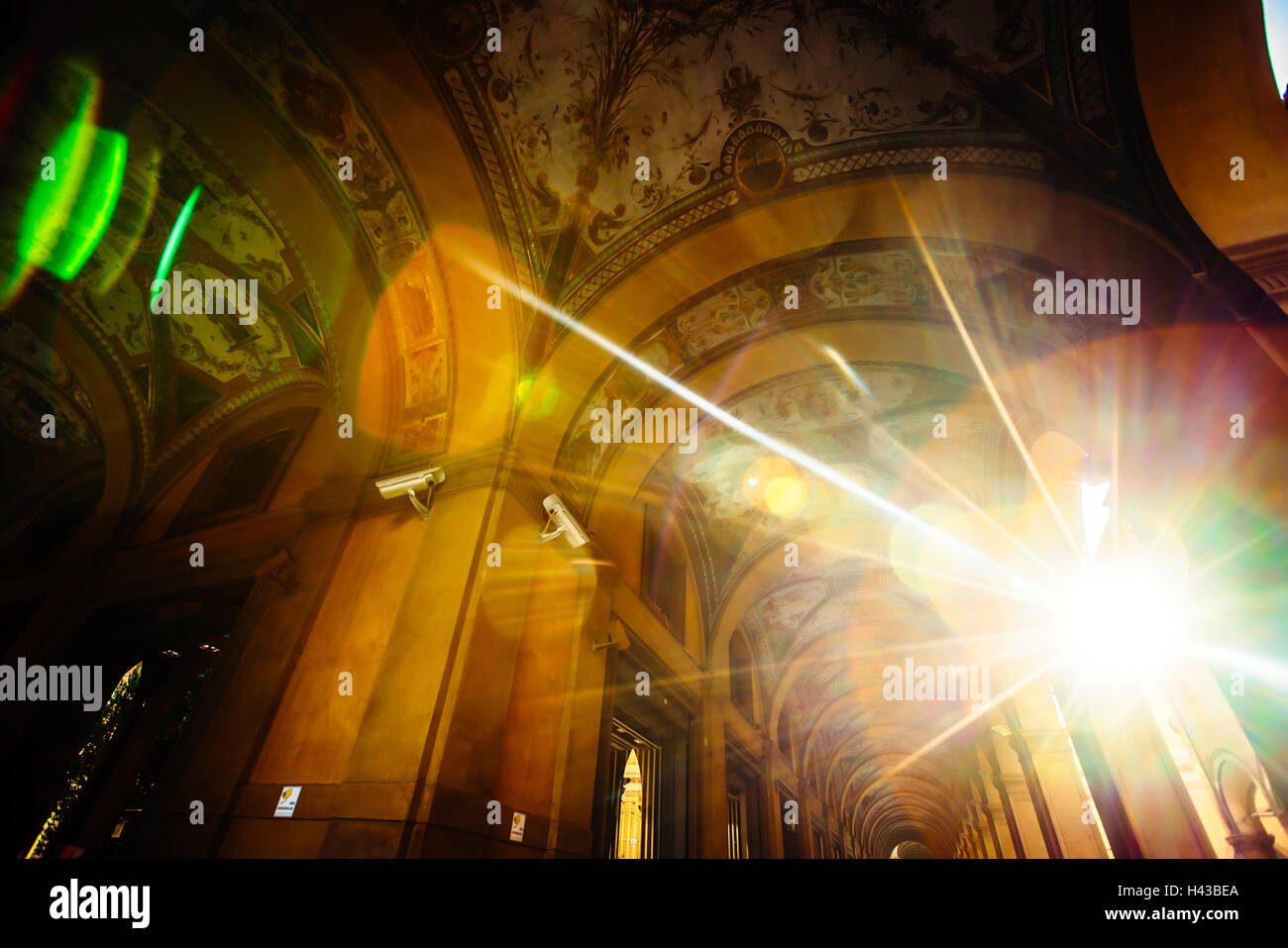 Sunbeams in ornate church Stock Photo - Alamy
