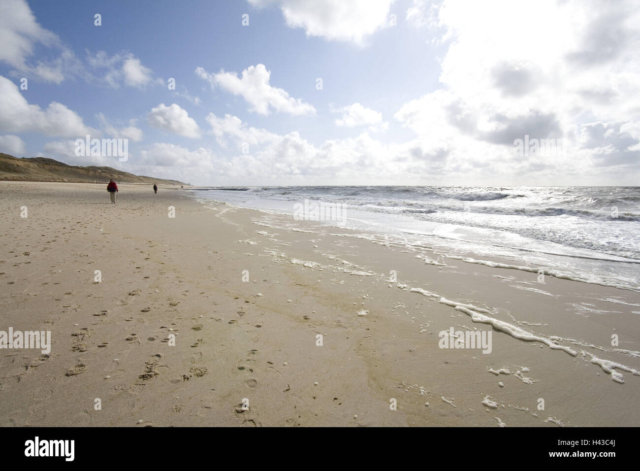 Germany, Schleswig - Holstein, Sylt, Kampen, beach, stroller Stock ...
