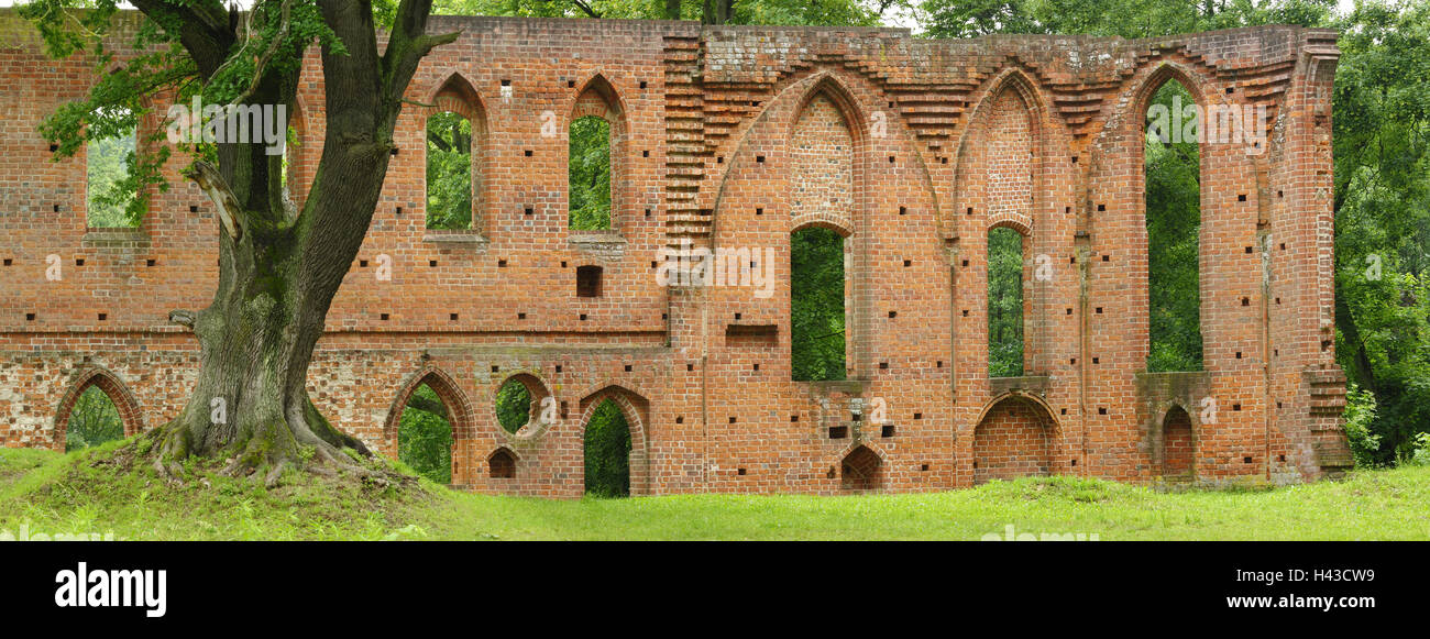 Germany, Brandenburg, Uckermark, monastery ruin Boitzenburg Stock Photo ...