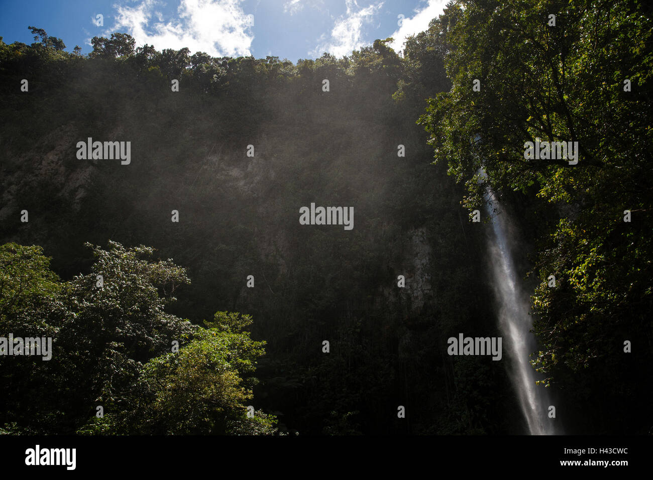 Waterfall over cliff Stock Photo - Alamy