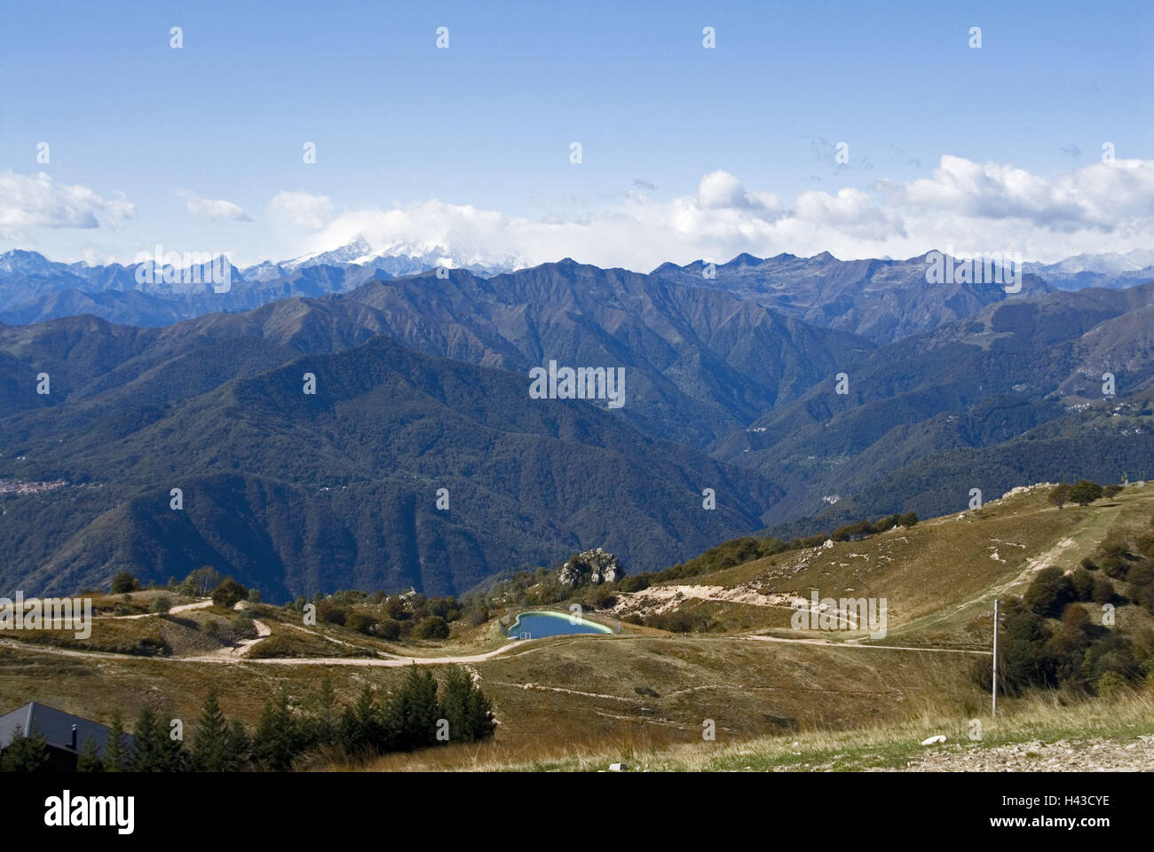Italy, Piedmont, Monte Mottarone, summit, 1491 m, environment, Alpine ...