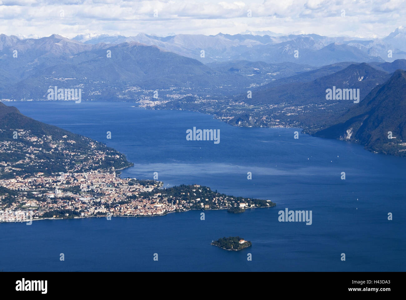Italy, Piedmont, Monte Mottarone, summit, 1491 m, view, Lago Maggiore ...