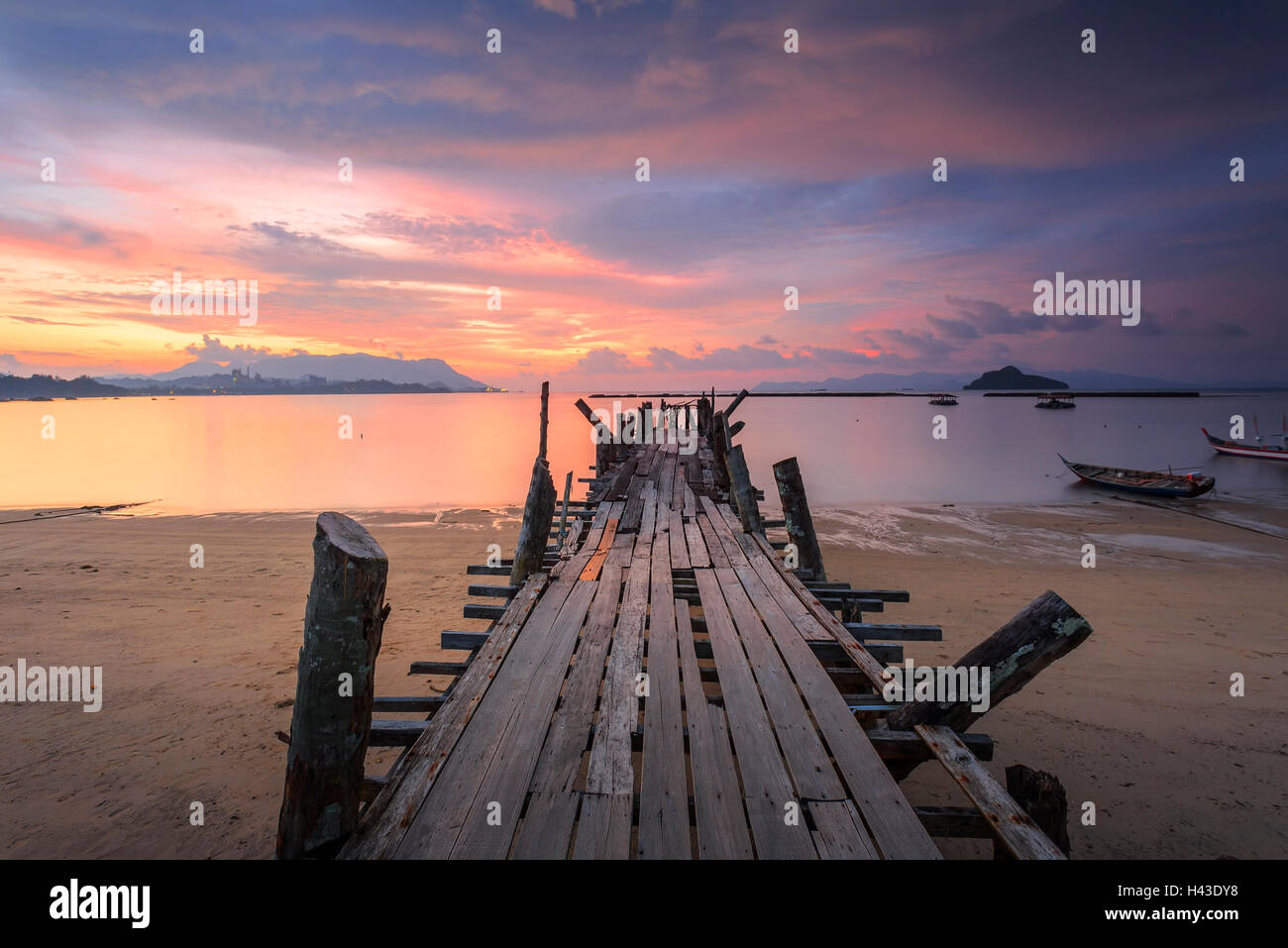 Wooden Jetty, Langkawi, Malaysia Stock Photo - Alamy