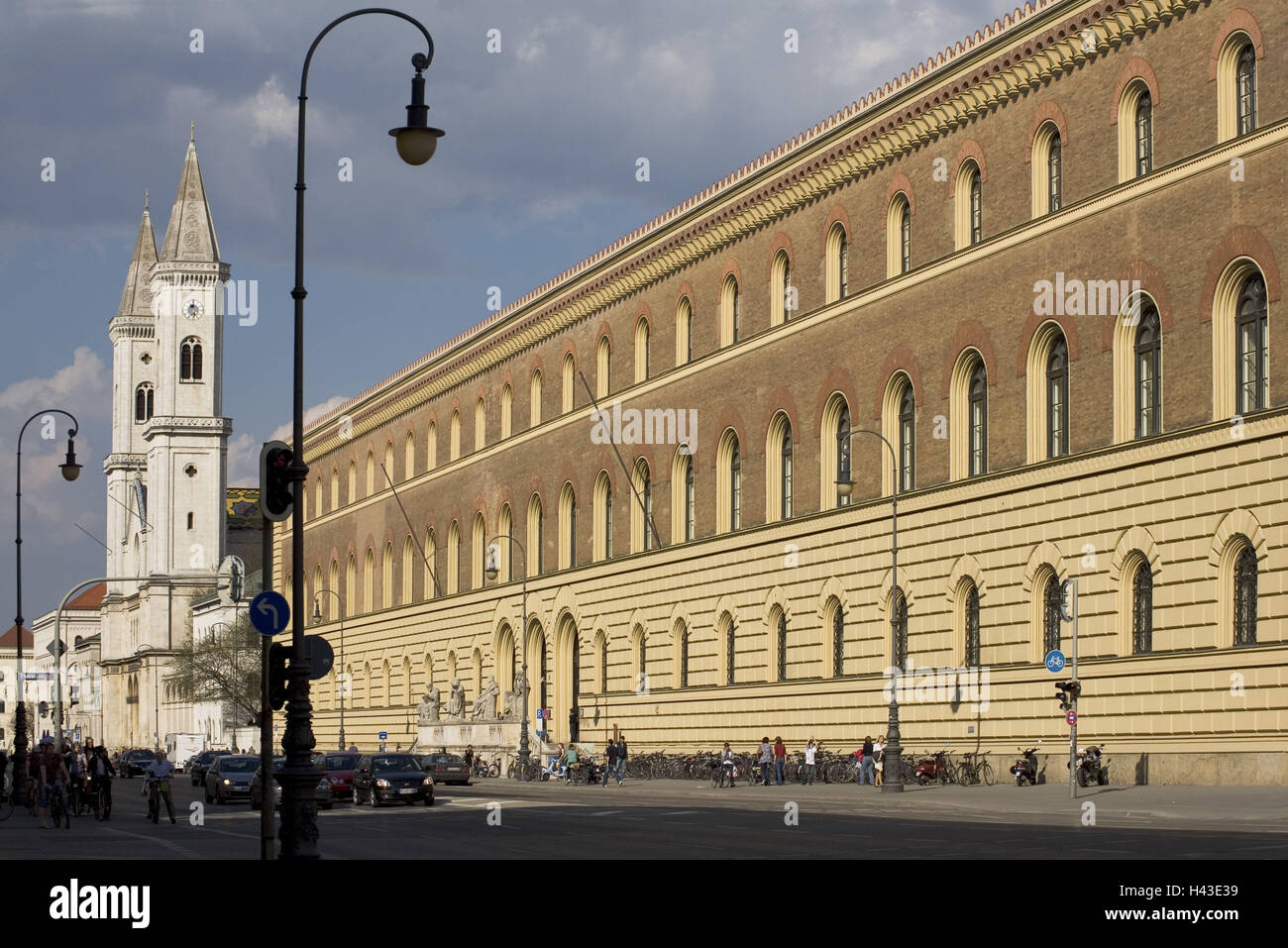 Bavarian state library, Ludwig's church, Munich, Bavaria, Germany Stock ...