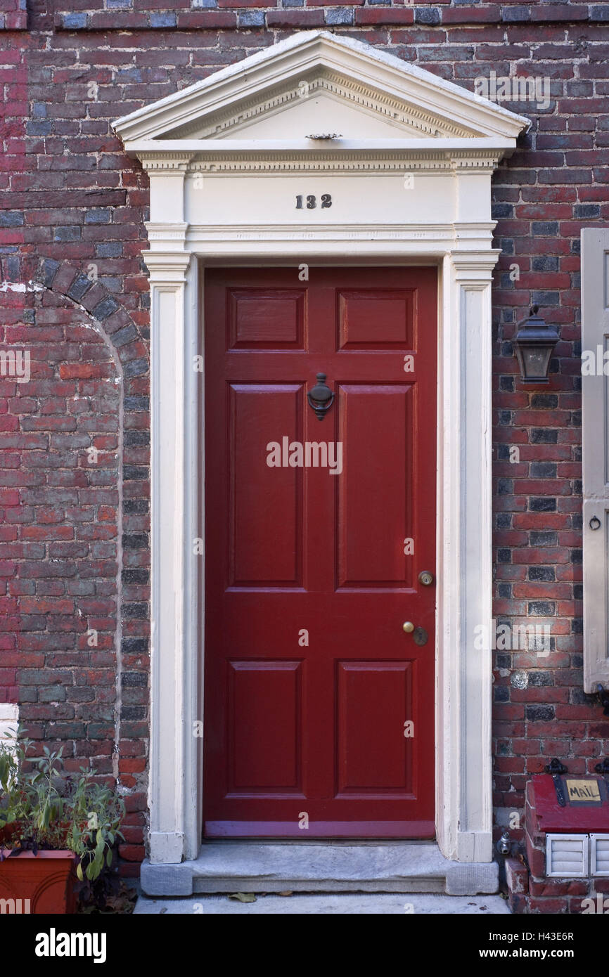 The USA, Philadelphia, Elfrith's Alley, residential house, detail ...