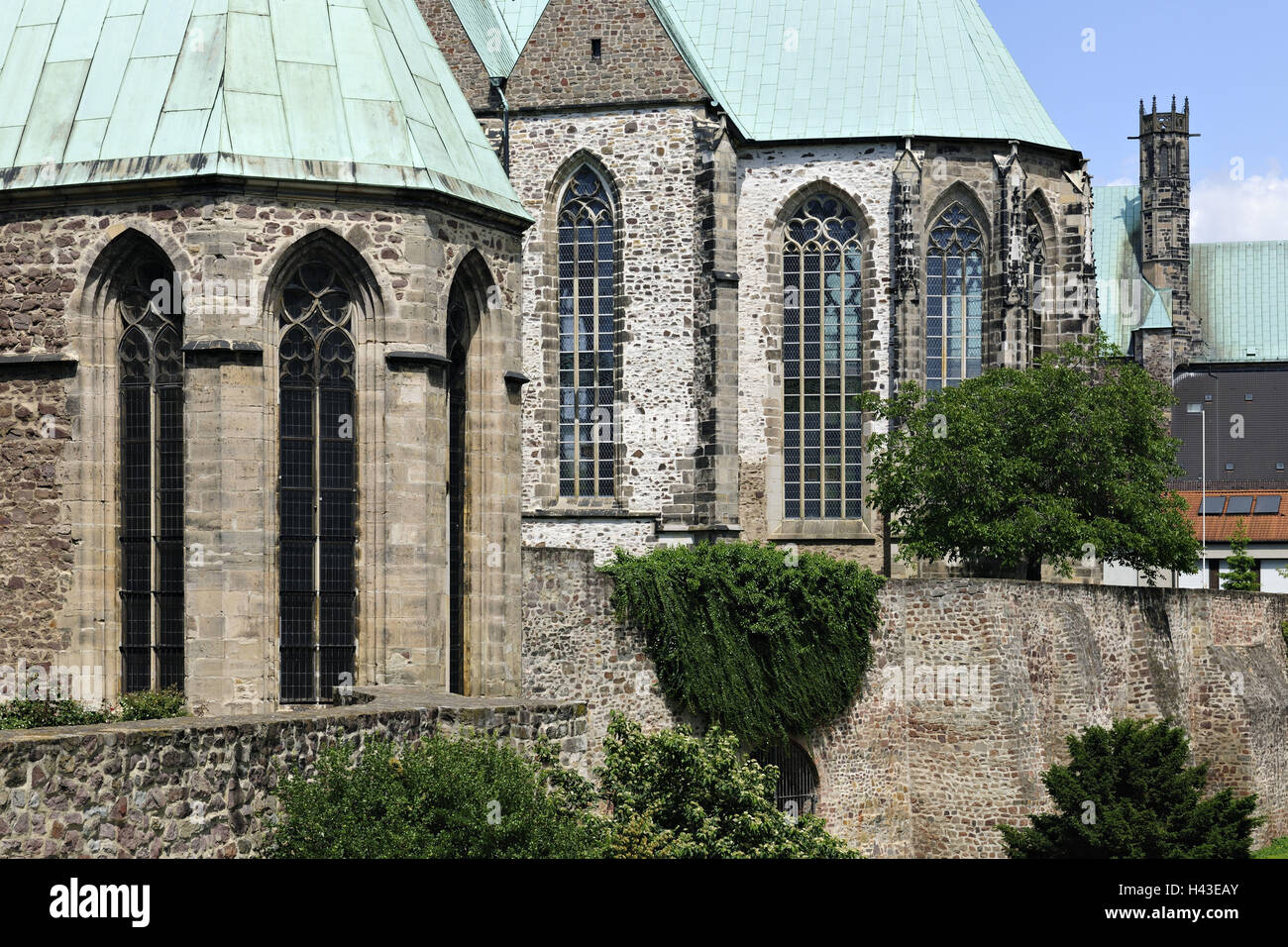 The gothic magdalenenkapelle at the city wall hi-res stock photography ...