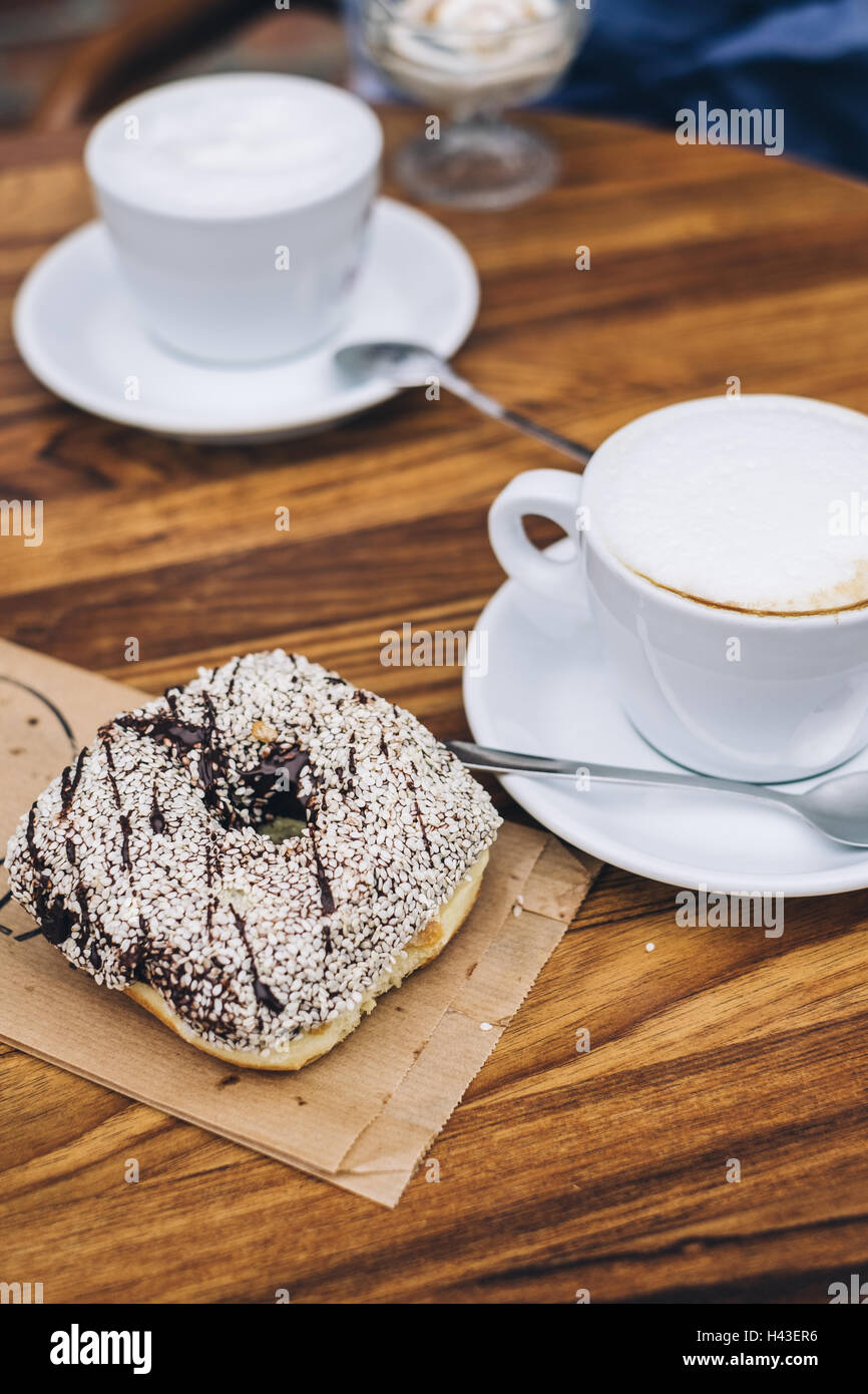 coffee and donuts Stock Photo - Alamy