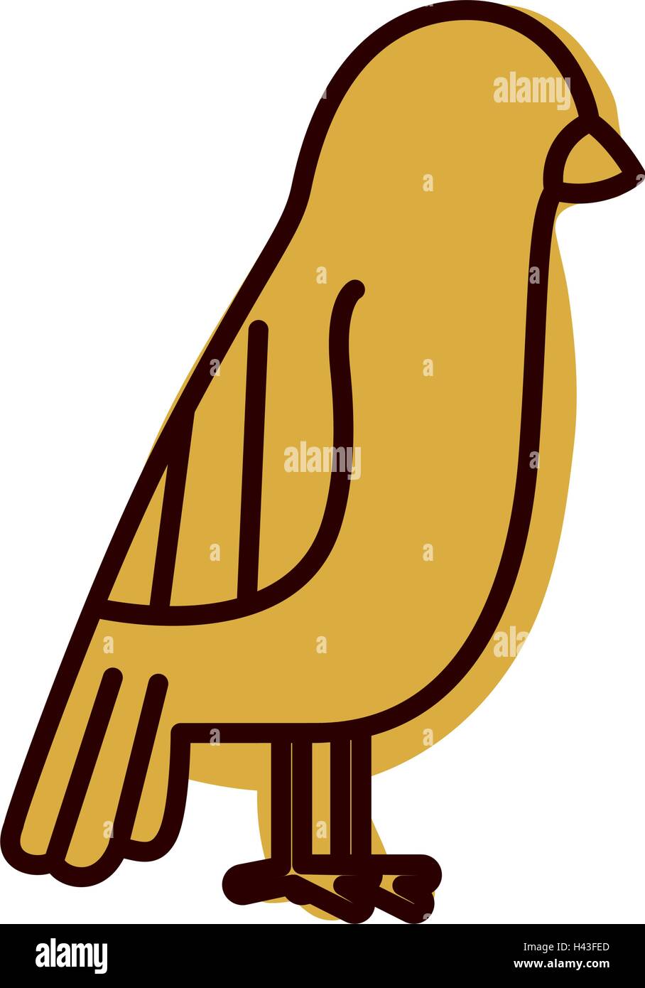 Bird with yellow legs Stock Vector Images - Alamy