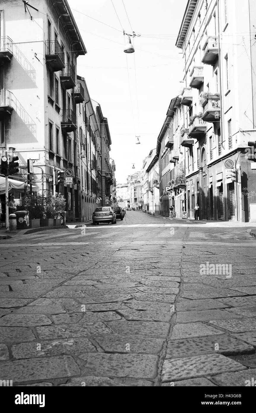 Italy, Milan, street scene Stock Photo - Alamy